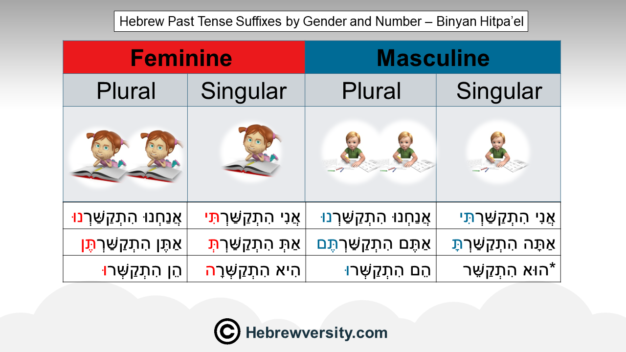 "Binyan Hitpa'el" Past Tense - hebrewversity