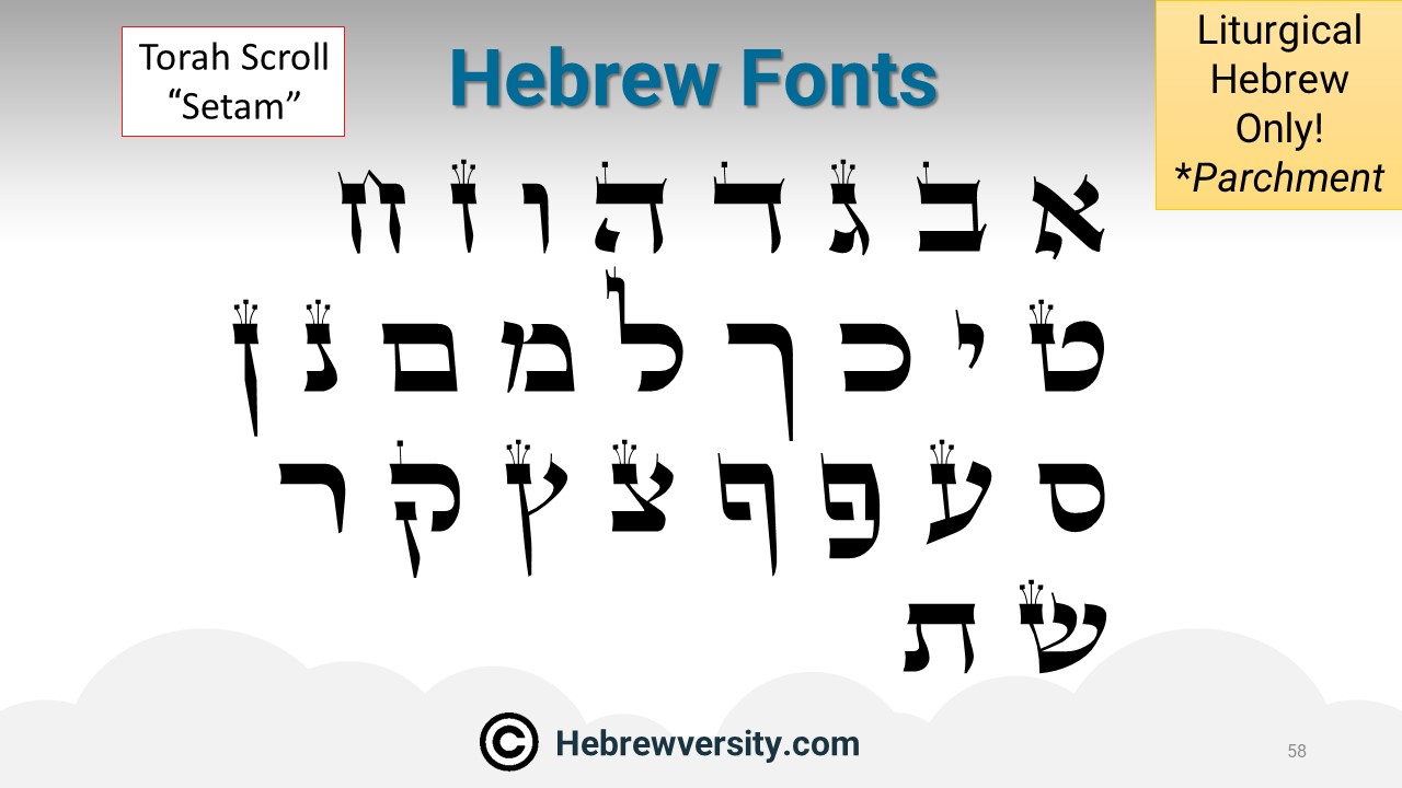 Hebrew Fonts - hebrewversity
